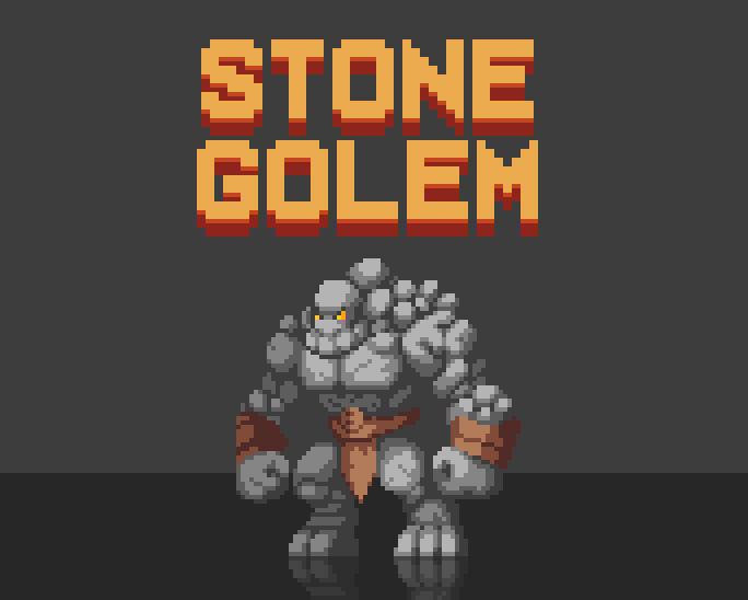 Stone Golem 2D Pixel Art by Mattz Art