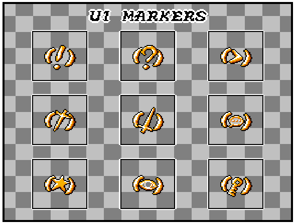 UI Markers for HUDs and Quests (Pixel Art) by herrhermit