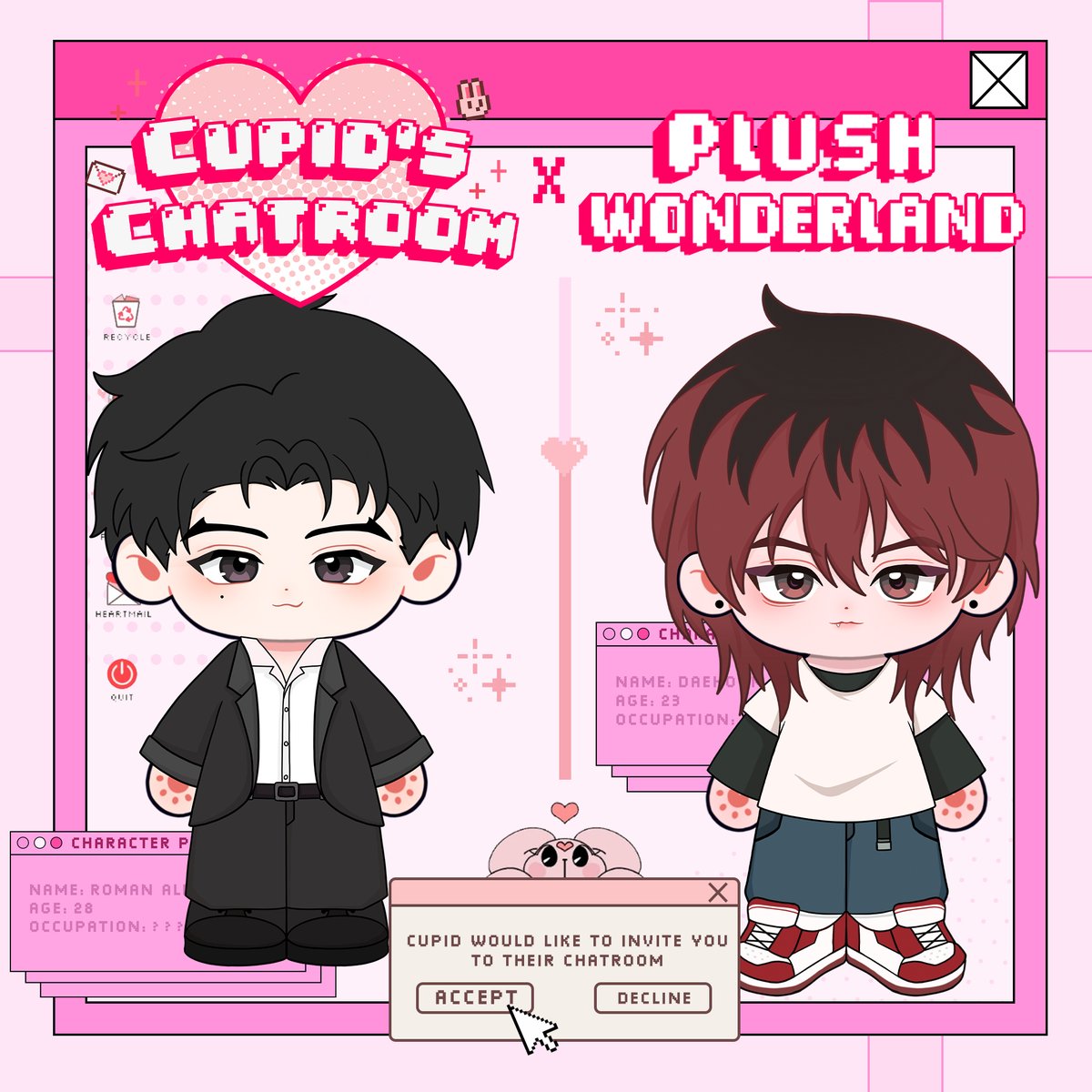 Cupid's Chatroom plushies! - Cupid's Chatroom (new demo) by Atelier on the Moon