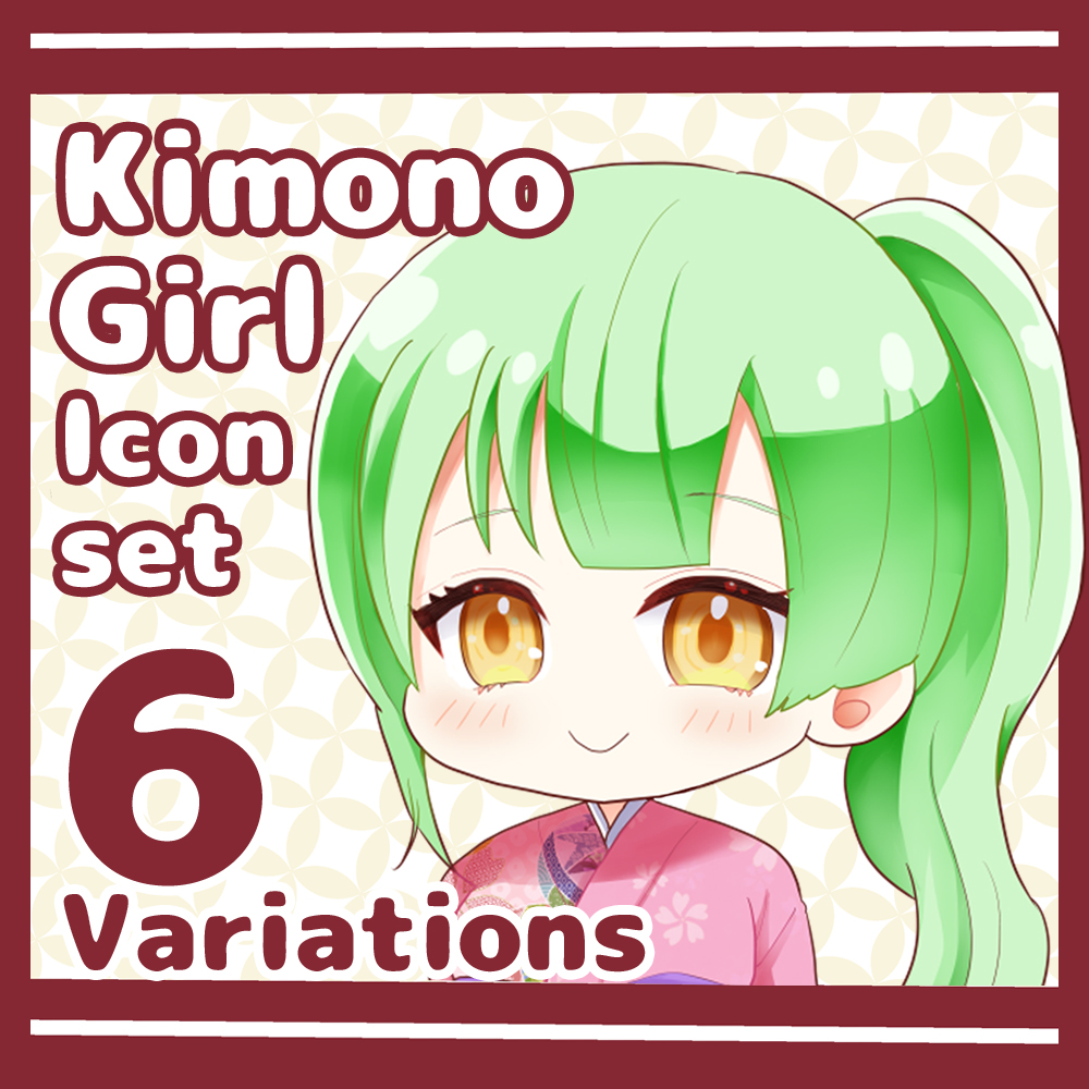 Chibi Kimono Girl - Japanese Traditional Outfit Character Icons by ...