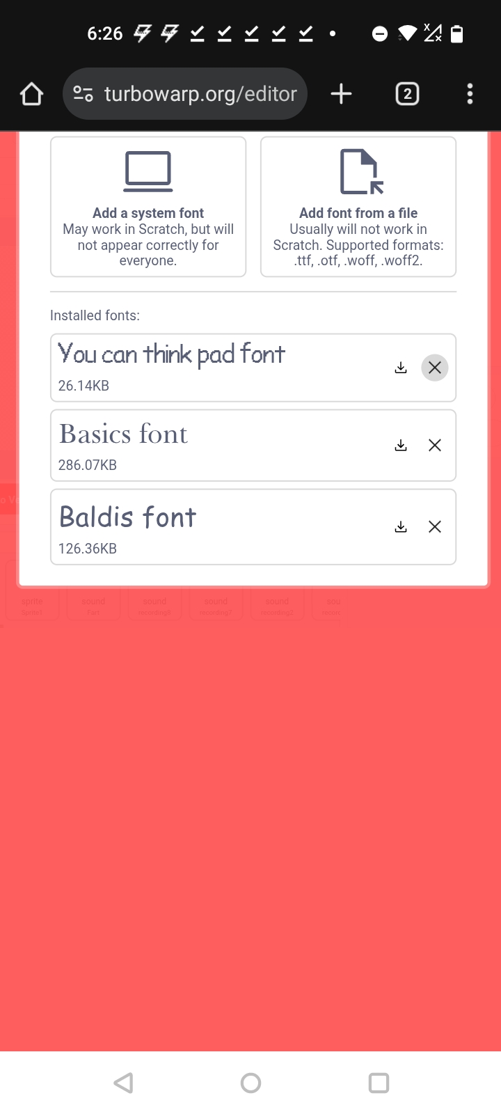 Scratch Sprite That Has All Baldi's Basics Fonts by Jack