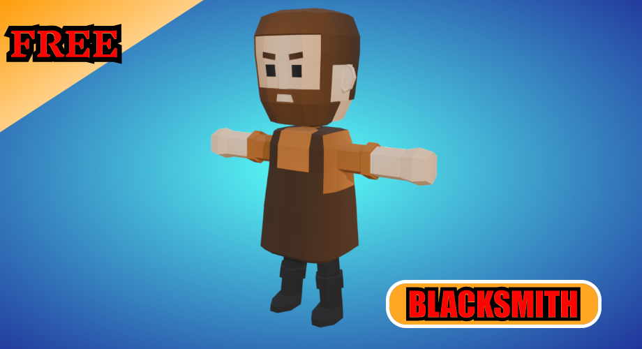 Villager NPC Game ready Character - LOWPO: Villager NPC – 7 Low poly ...