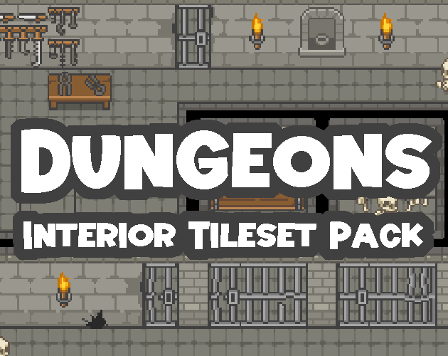 RPG Asset: Interior Tileset Pack - Dungeons by VectoRaith