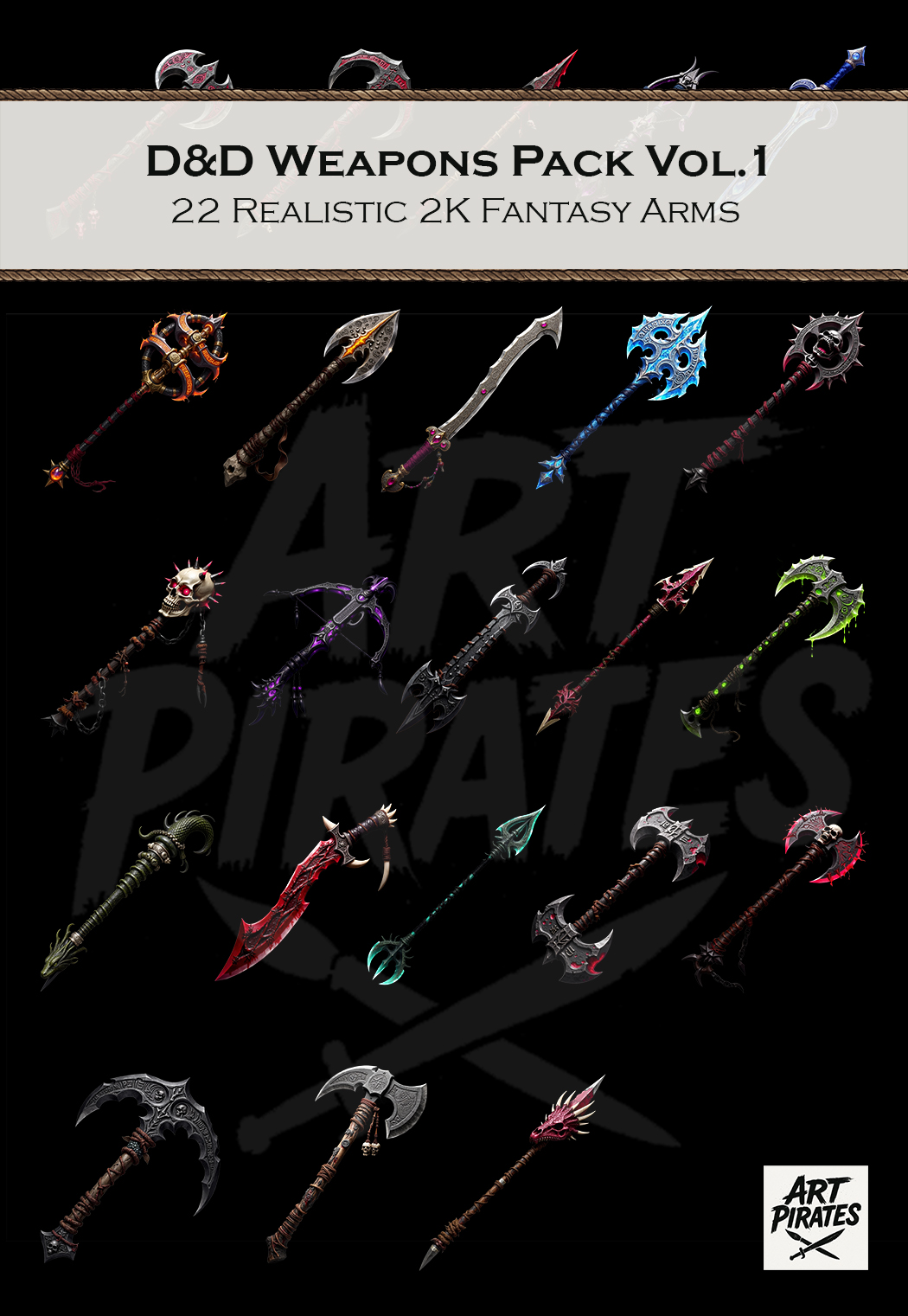 Medieval Fantasy Weapons Pack (2D Game Assets, Vol.1) by ArtPirates