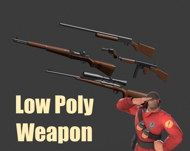 Low Poly Weapon Pack .fbx by Micron Studio