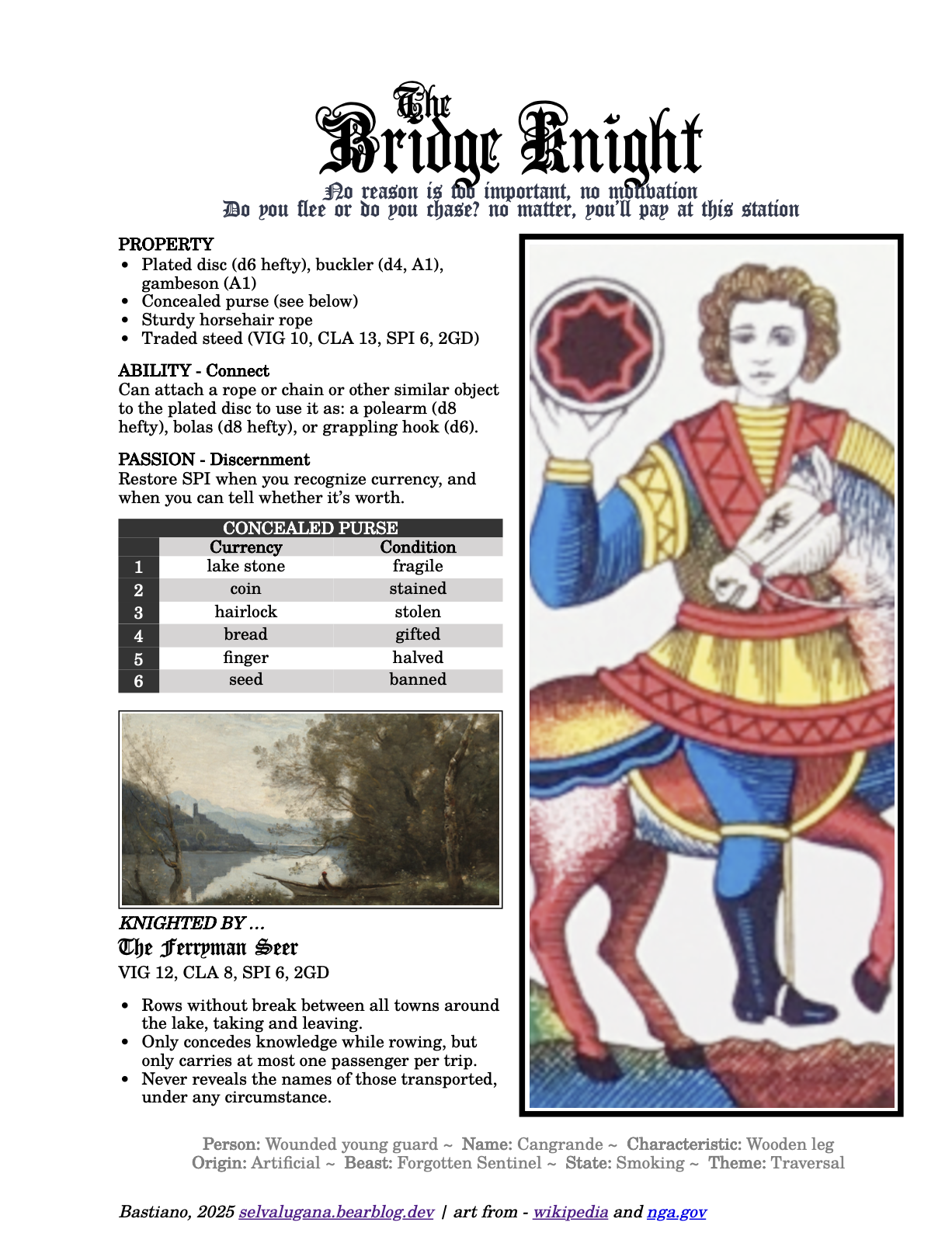 The Bridge Knight by Bastiano della Selva