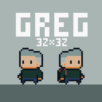 Greg – 32x32 Pixel Art Character Sprite Pack by PixelPigeon
