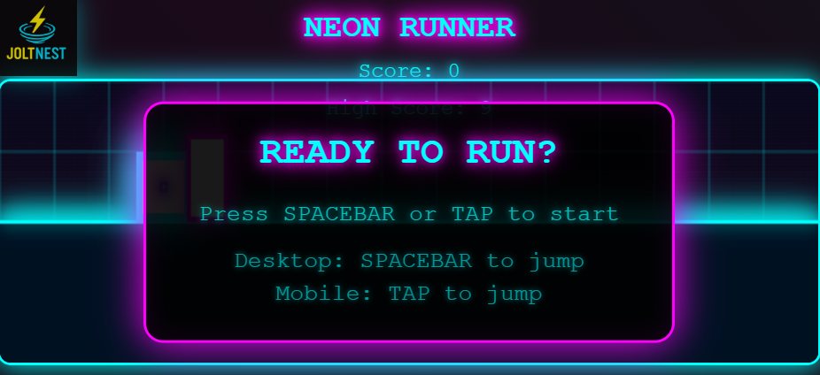 "Neon Runner" by JoltNest