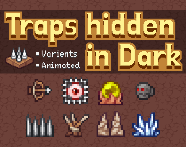 Lin's Pixel Art - Traps hidden in Dark by Lin_Ain