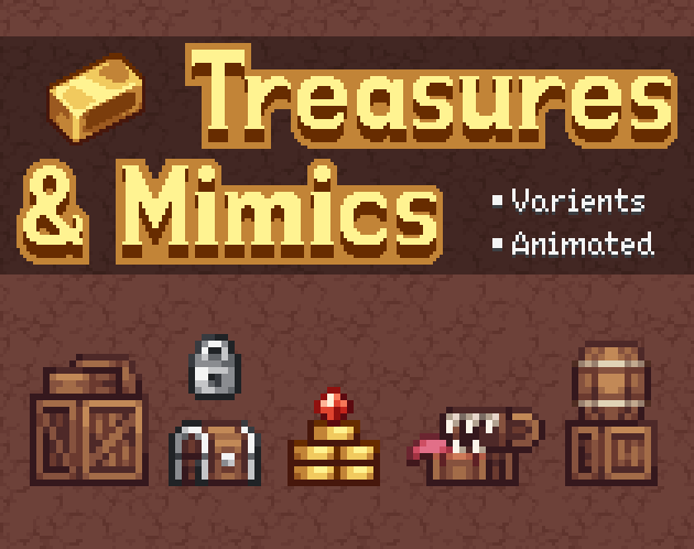 Lin's Pixel Art - Treasures & Mimics by Lin_Ain