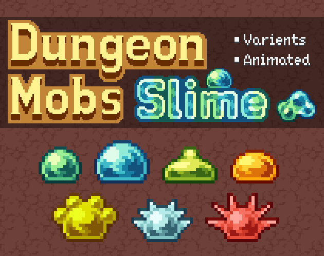 Lin's Pixel Art - Dungeon Mobs Slime by Lin_Ain