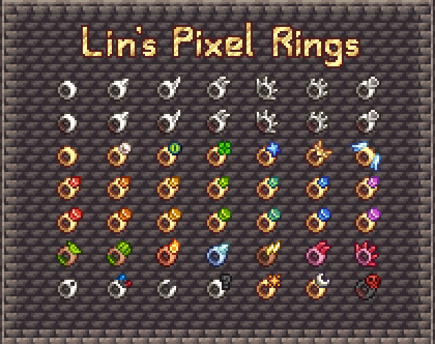 Free Pixel Art - Rings by Lin_Ain
