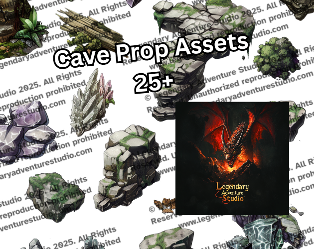 Cave Prop Asset Bundle by Legendary Adventure Studio