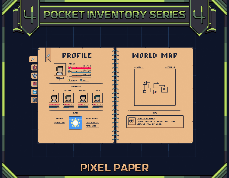 Pocket Inventory Series #4 : Pixel Paper by Humble Pixel