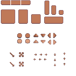 Basic Brown Pixel UI by R3ady