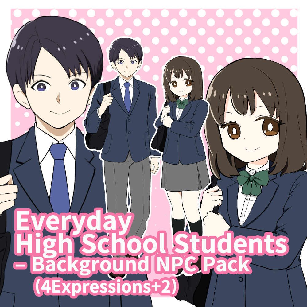 Everyday High School Students – Background NPC Pack by kei02 Studio