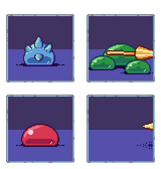 Slime Enemy Pack - 4 Animated Characters by 4piih