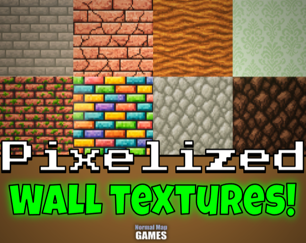 Pixelated Wall Textures by NormalMap_Games