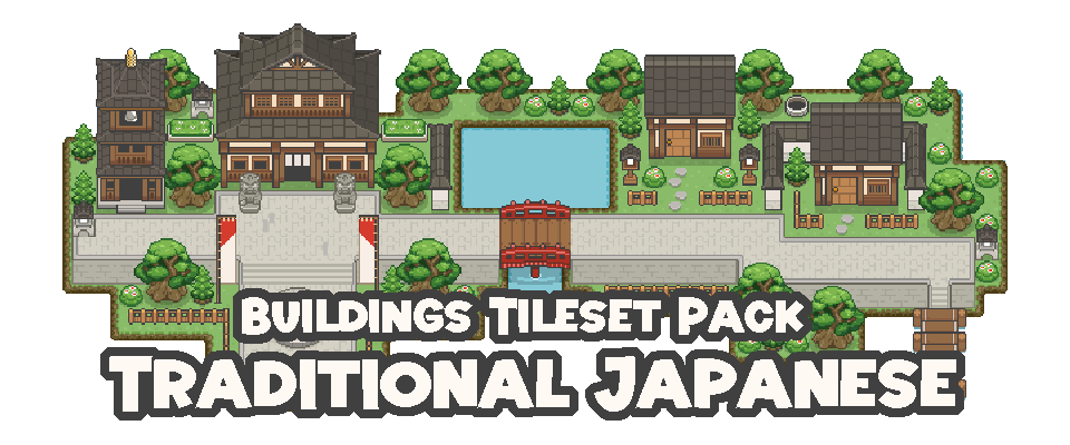RPG Asset: Buildings Tileset Pack - Traditional Japanese by VectoRaith
