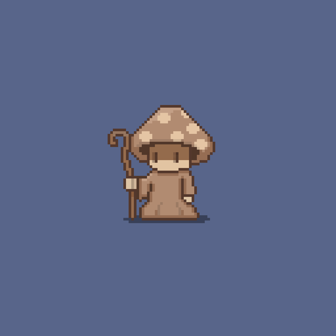 Character sprite- shroom wanderer by Loretails
