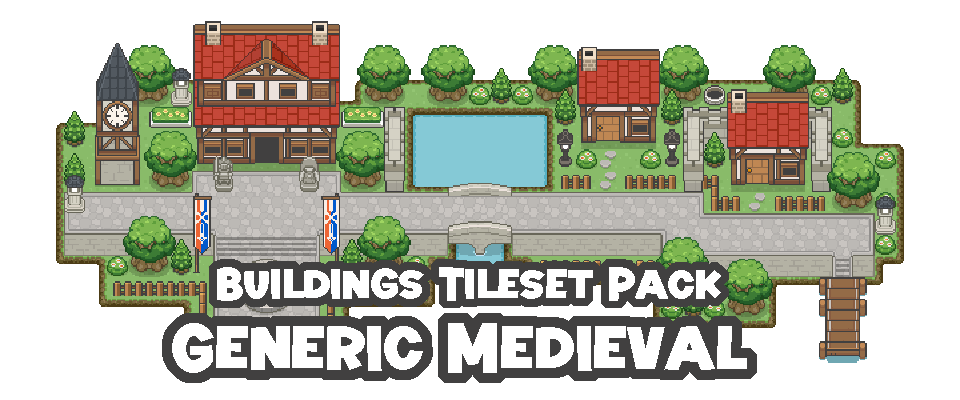RPG Asset: Buildings Tileset Pack - Generic Medieval by VectoRaith