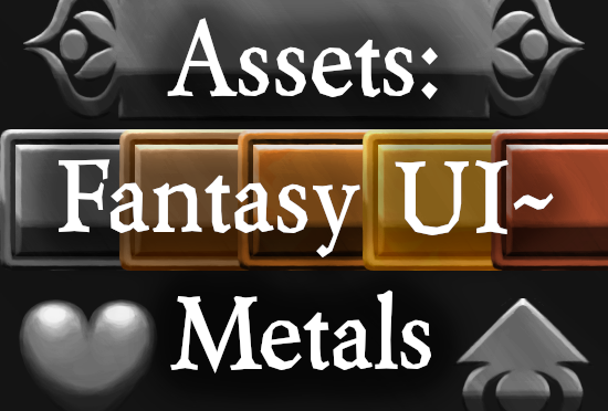 Assets: Fantasy UI ~ Metals by Ian Eborn