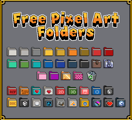 Free Pixeart Folders by @pixel_Salvaje