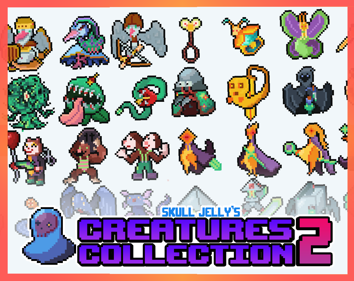 Creature Collection 2 - Pixelart Battler Sprites by SkullJelly