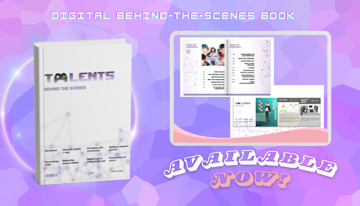 Talents: Digital behind-the-scenes book by Izumi Games