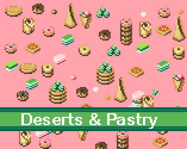 Isometric Deserts & Pastry by EdgeLoopRepeat