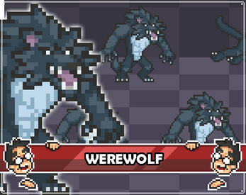 2D Pixel Art Werewolf Sprites by Elthen's Pixel Art Shop