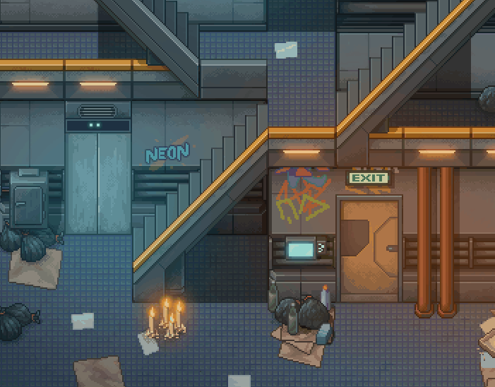 Big Update - Winlu Cyberpunk Tileset - Interior by WinLu
