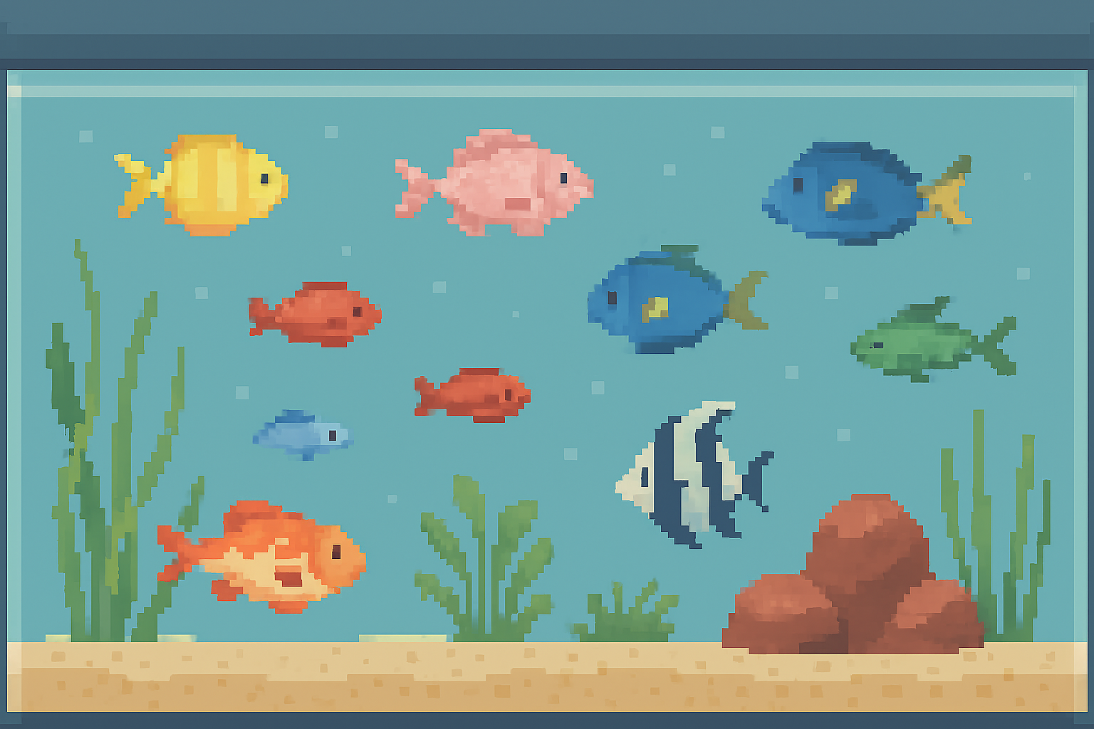 Pixel art fish! by Kiriven