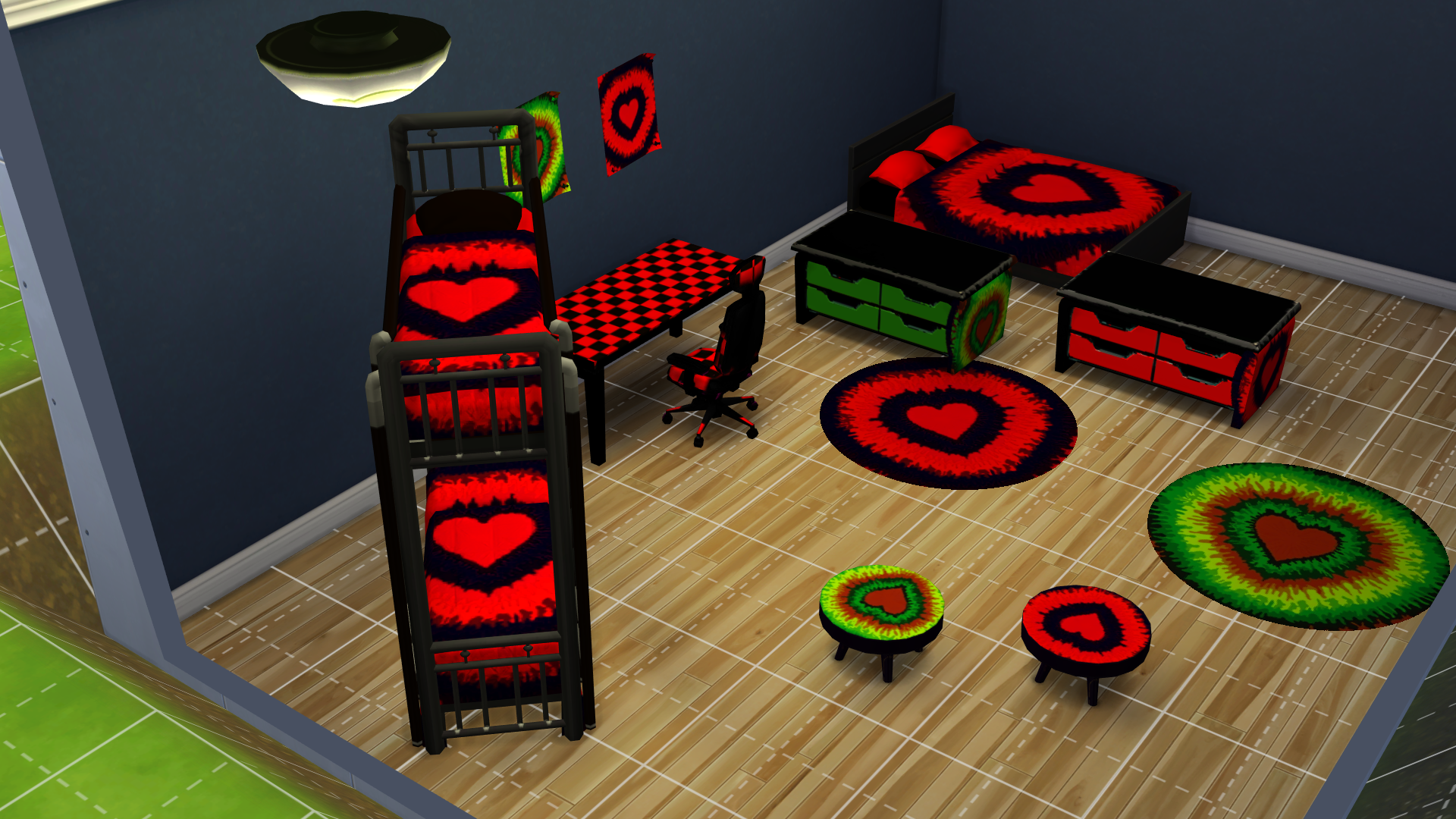 [Sims 4 CC] The Toxic Hearts Bedroom Set by ScaerieTale