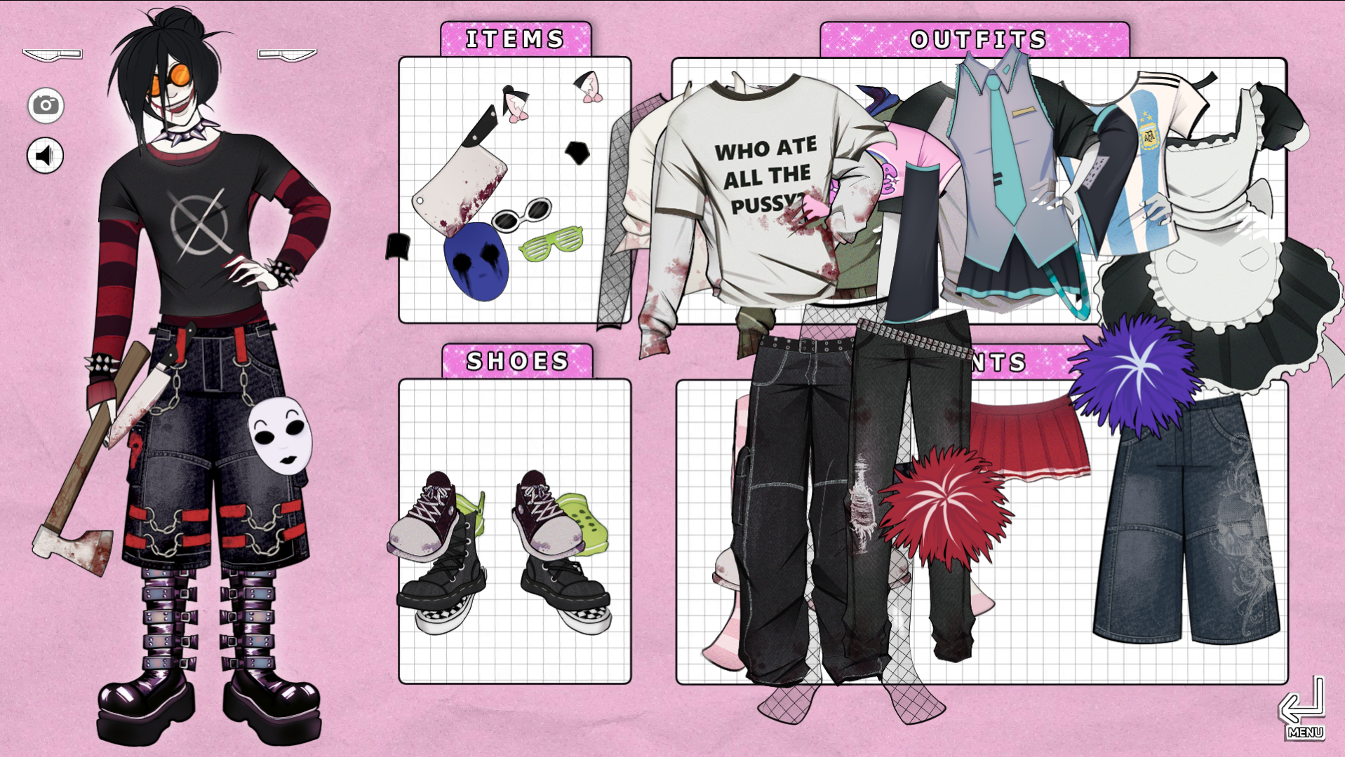 Comments 203 to 164 of 303 - Jeff the killer Dressup by Hahadit