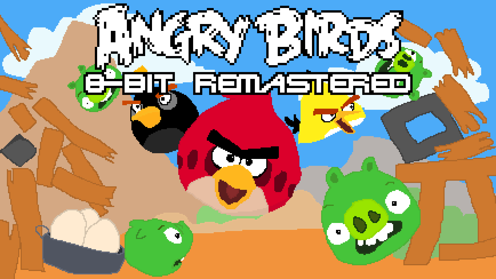 angry birds 8-bit remastered Archive by angrybirdstoonstrilogyway