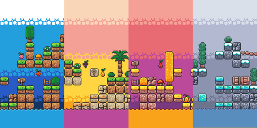 Four Seasons Platformer Tileset [16x16][FREE] by RottingPixels