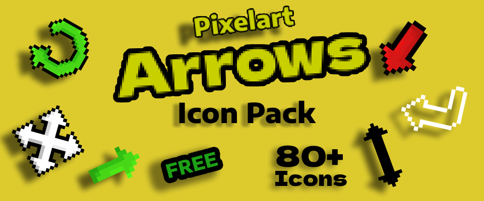 Pixelart Arrow Icons Pack by IbinGames