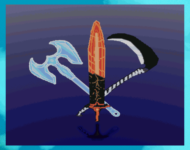 Voxel Elemental Weapons & Shields Pack (6 + Bonus) by NETRO