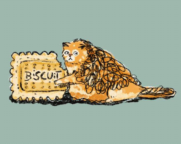 The cat's biscuits by DaividAngel