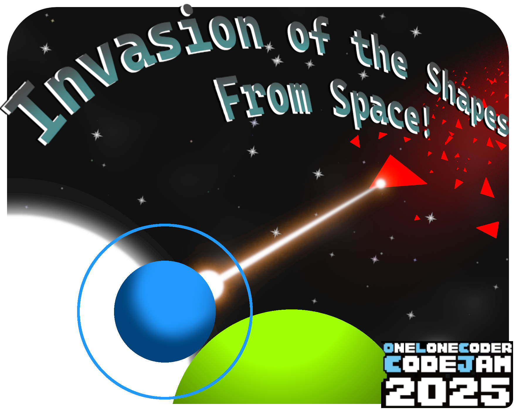Invasion Of The Shapes From Space by Tom's Cool Games for OLC CodeJam 2025 - itch.io