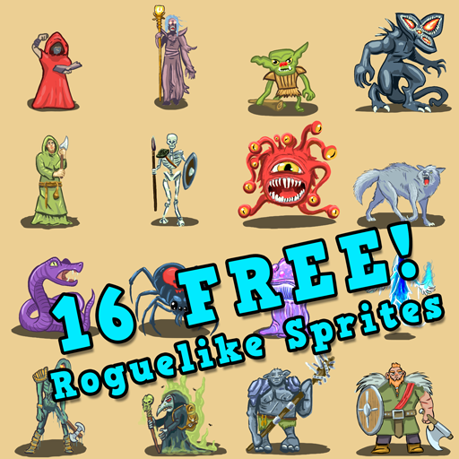 Roguelike Monster Spritesheet (2019 July Freebie) by Tastygraph