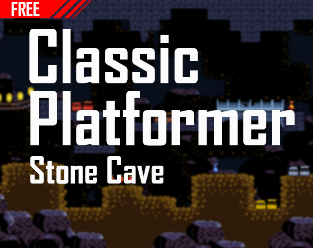 Free - Classic Platformer - Stone Cave [16x16] by cuppar