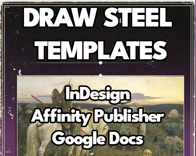 Draw Steel Templates - Affinity 2, InDesign, Google Docs by Taylor ...