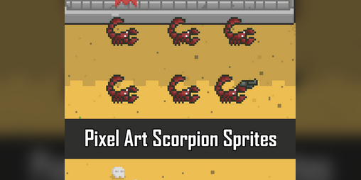 2D Pixel Art Scorpion Sprites by Elthen's Pixel Art Shop