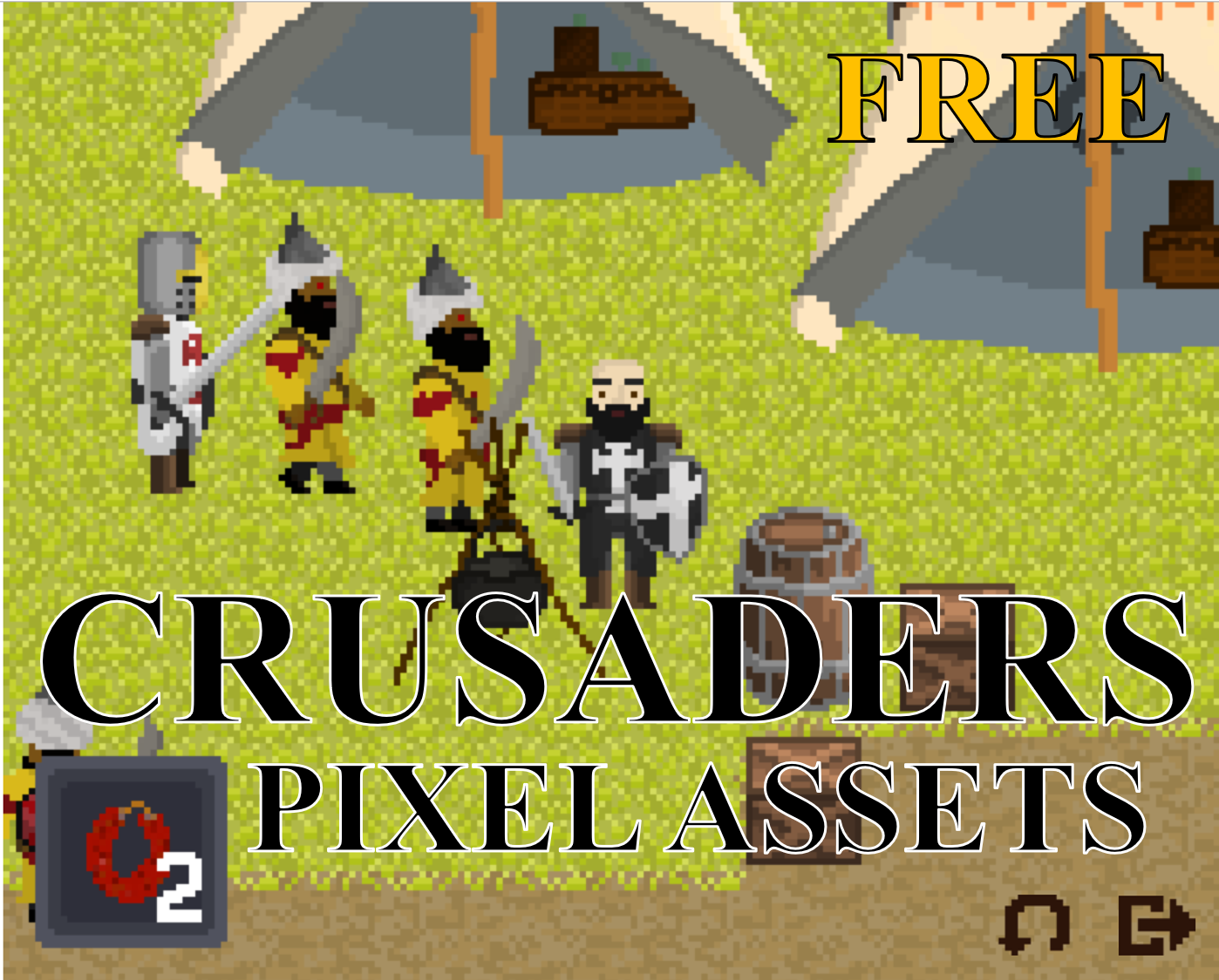 THE CRUSADES XI - XIV, Pixel art Assets++ by josebraga