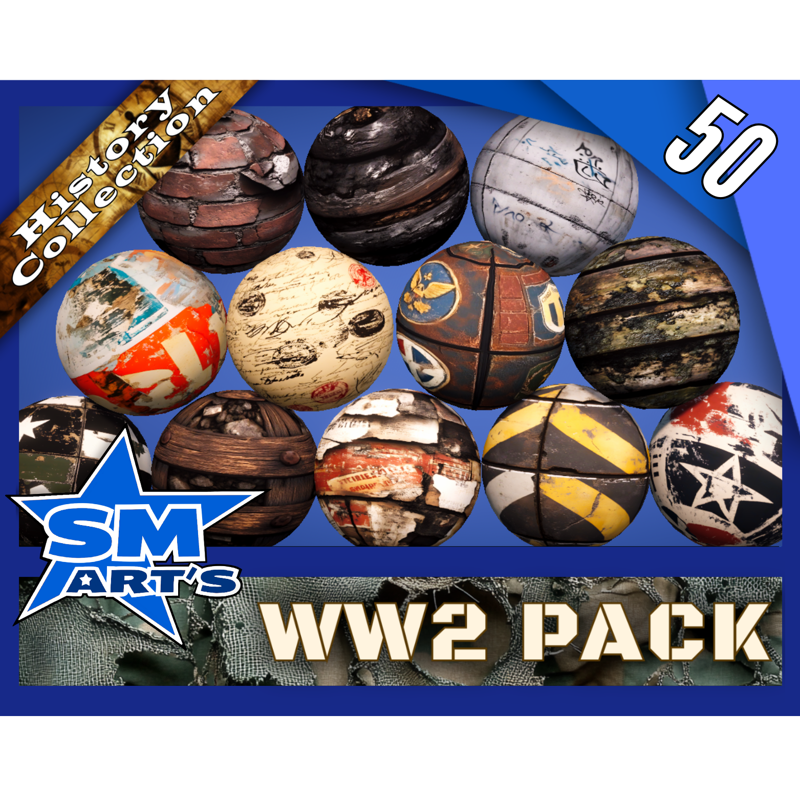 WW2 Texture Pack - Stylized 50 Materials Texture Texture by SM ART'S
