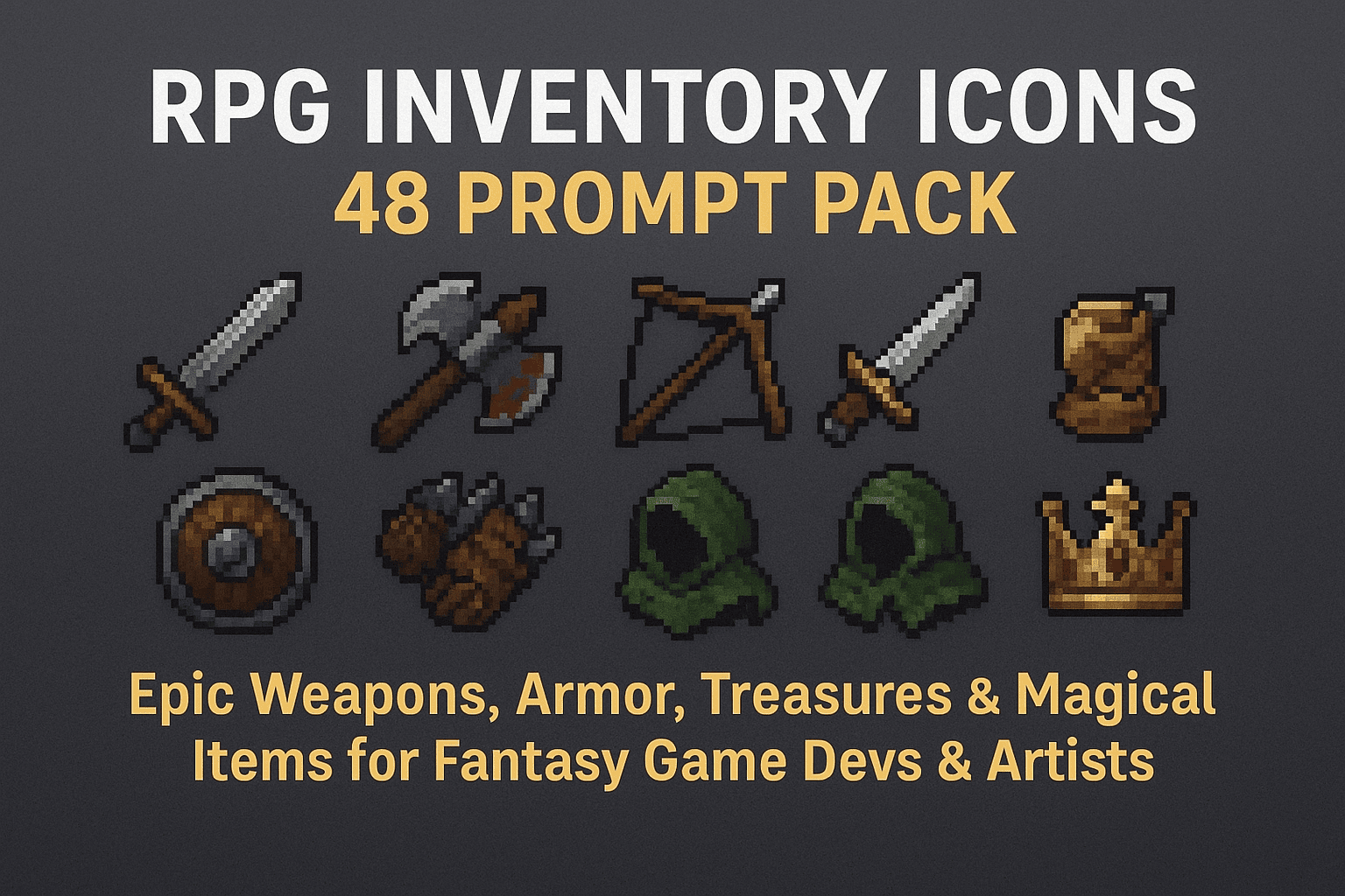 48 RPG Inventory Icons – Prompt Pack by ProAssets_IA