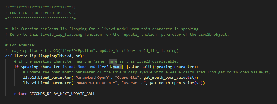 Ren'Py Live2D Lip Flap Code by Gaming Variety Potato