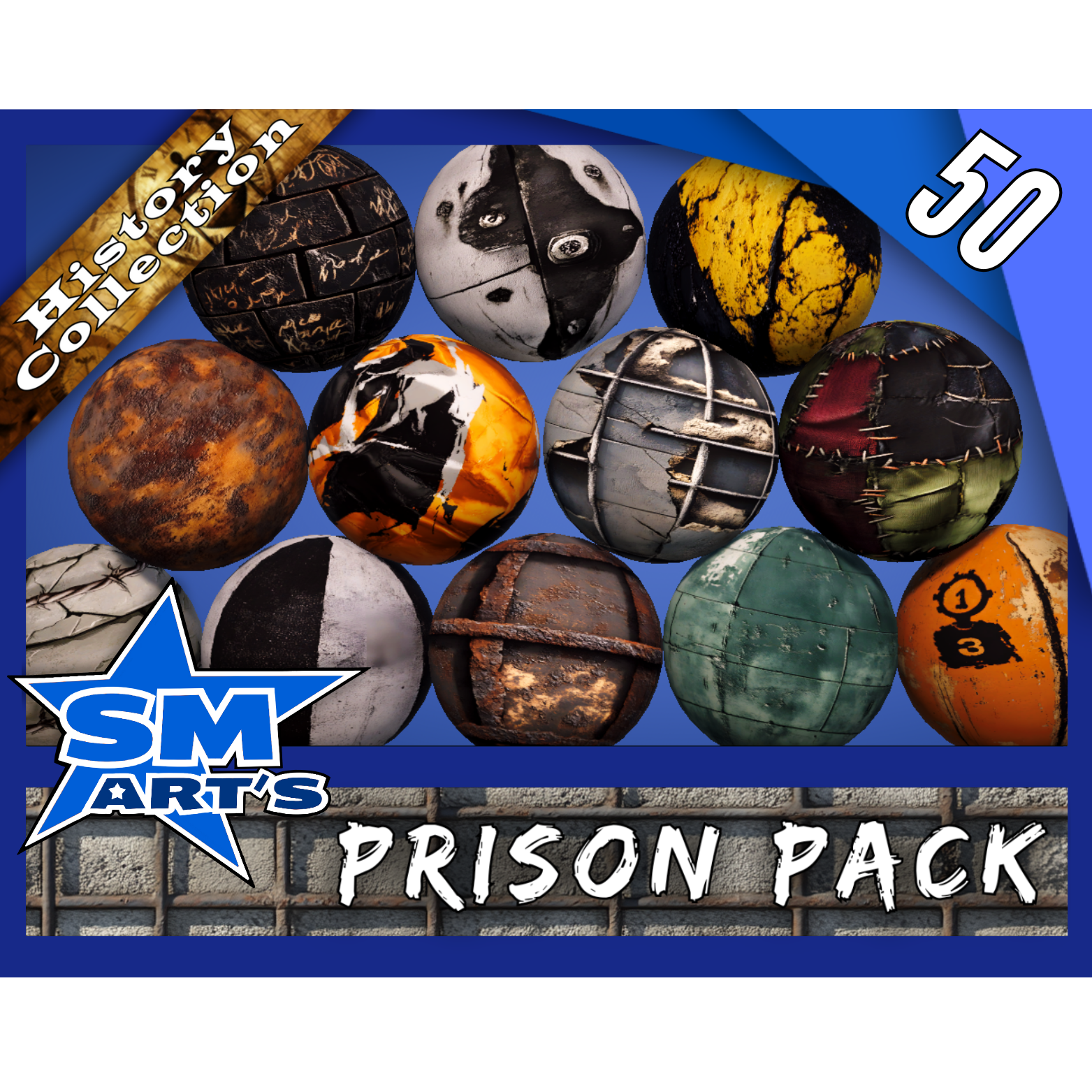 Prison Texture Pack – 50 High-Quality Stylized Materials by SM ART'S